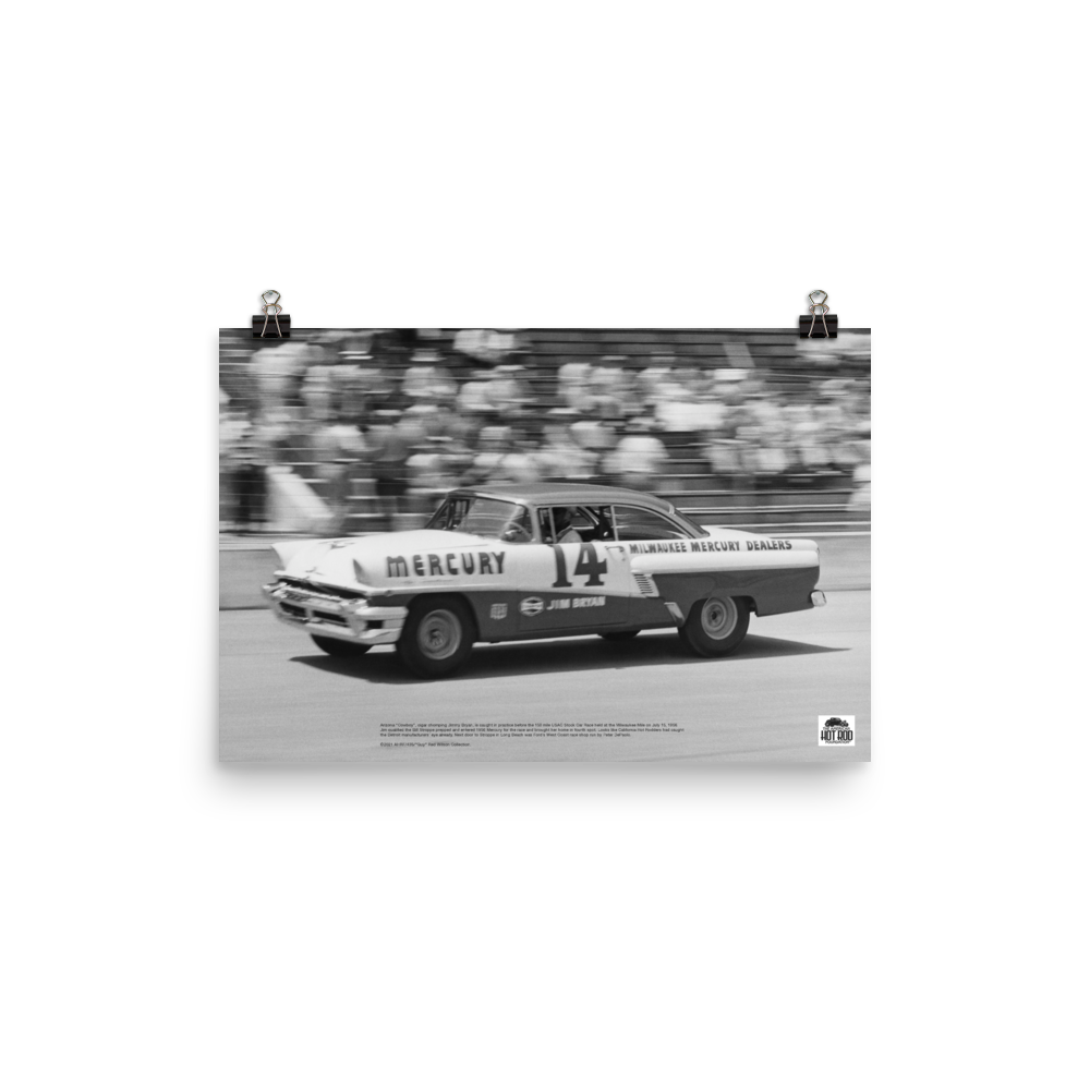 Historic Print #43: Jimmy Bryan Practice Run at USAC Stock Car Race (1 ...